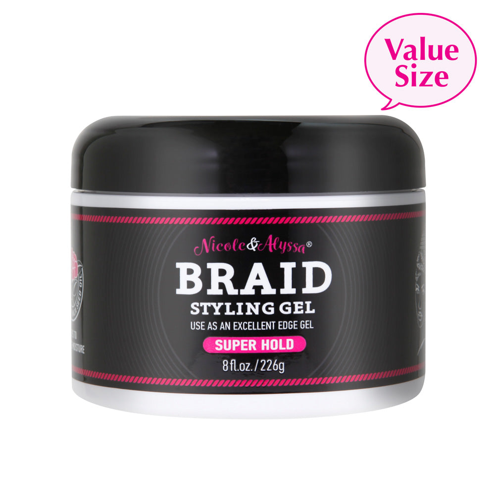 Braid Styling Gel 8 oz and Braid Styling Foam 7.2 oz Combo – nicole ...